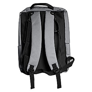RIZR Commuter Backpack with Built-in Removable Laptop Riser. Premium Slim-Line Designed Computer Bag for Men and Women. Use for School or Work. Fits Up to 15.6 Inch Notebooks. Black and Gray.