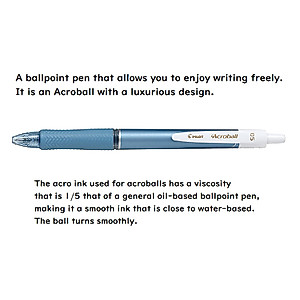 Pilot Japan Pilot Acroball T Series Retractable Ballpoint Pen 0.5mm Black Ink 5 Body Colors Set BAB-15EFT With Kanji LOVE Sticker, 0.44 x 5.61 2.22 in