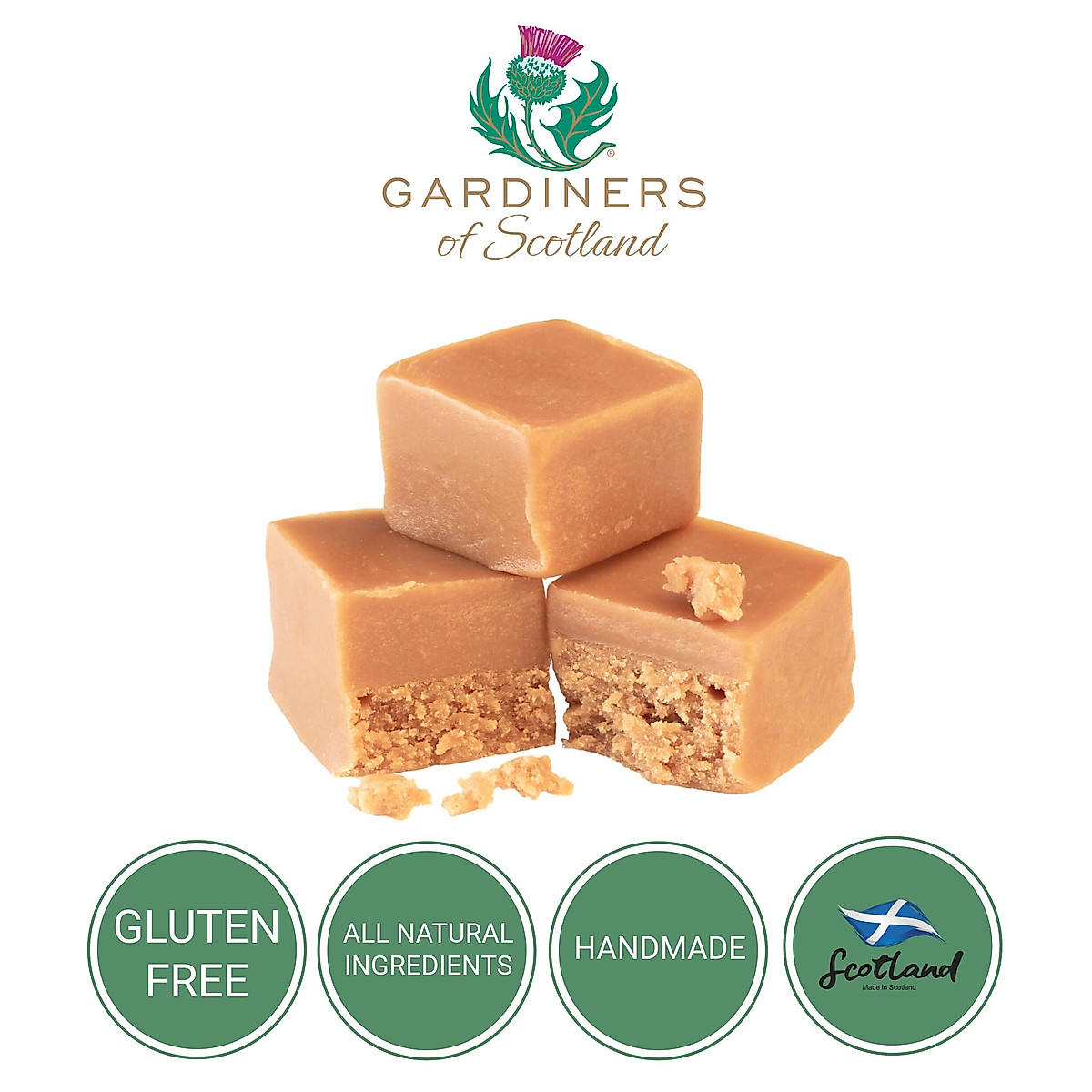 Gardiners of Scotland Handmade Fudge 200g Round Tin, Butterfly Vanilla Fudge