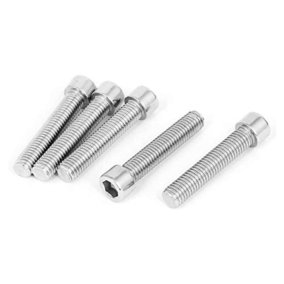 L-A 0.8mm Pitch M5x40mm Stainless Steel Hex Socket Head Cap Screws Bolts （25Pcs）