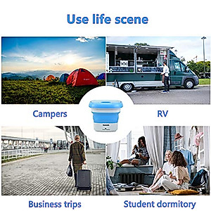 Portable Mini Folding Washing Machine Small Laundry Tub Wonder Magic Compact Washer Clothes Bucket for Baby Washer