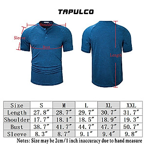 TAPULCO Men's Collarless Golf Shirts Casual Summer Quick Dry Tech Performance Athletic Sports Tee Fashionable Patterned Active Tshirts Camo Black X-Large