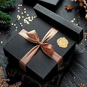 DreamBuilt 300pcs Gold Embossed Wax Seal Looking Heart Envelope Seals for Wedding Invitations / Greeting Cards / Party Favors, Self-Adhesive