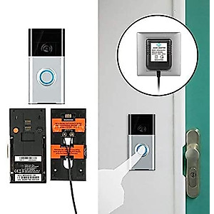 Video Doorbell Transformer 18V500MA Power Transformer Compatible with All Versions of Ring Doorbell and Nest Ecobee, Sensi and Honeywell Thermostats 26ft Cable (18V-26ft)