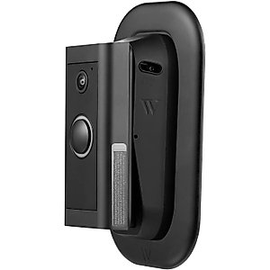 Wasserstein 0° to 10° Vertical Adjustable Angle Mount and Wall Plate Compatible with Video Doorbell Wired