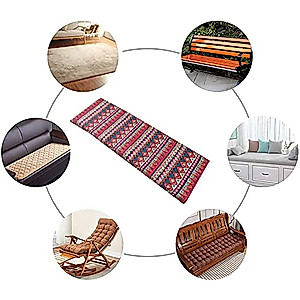 WaTsKY Long Rectangle Garden Bench Cushion 40" x 14" x 1.5" Non Slip Replacement Patio Chair Cushions for Garden Furniture Outdoor Indoor Sofa Rocking Chair Pattern Sofa Seat Mat