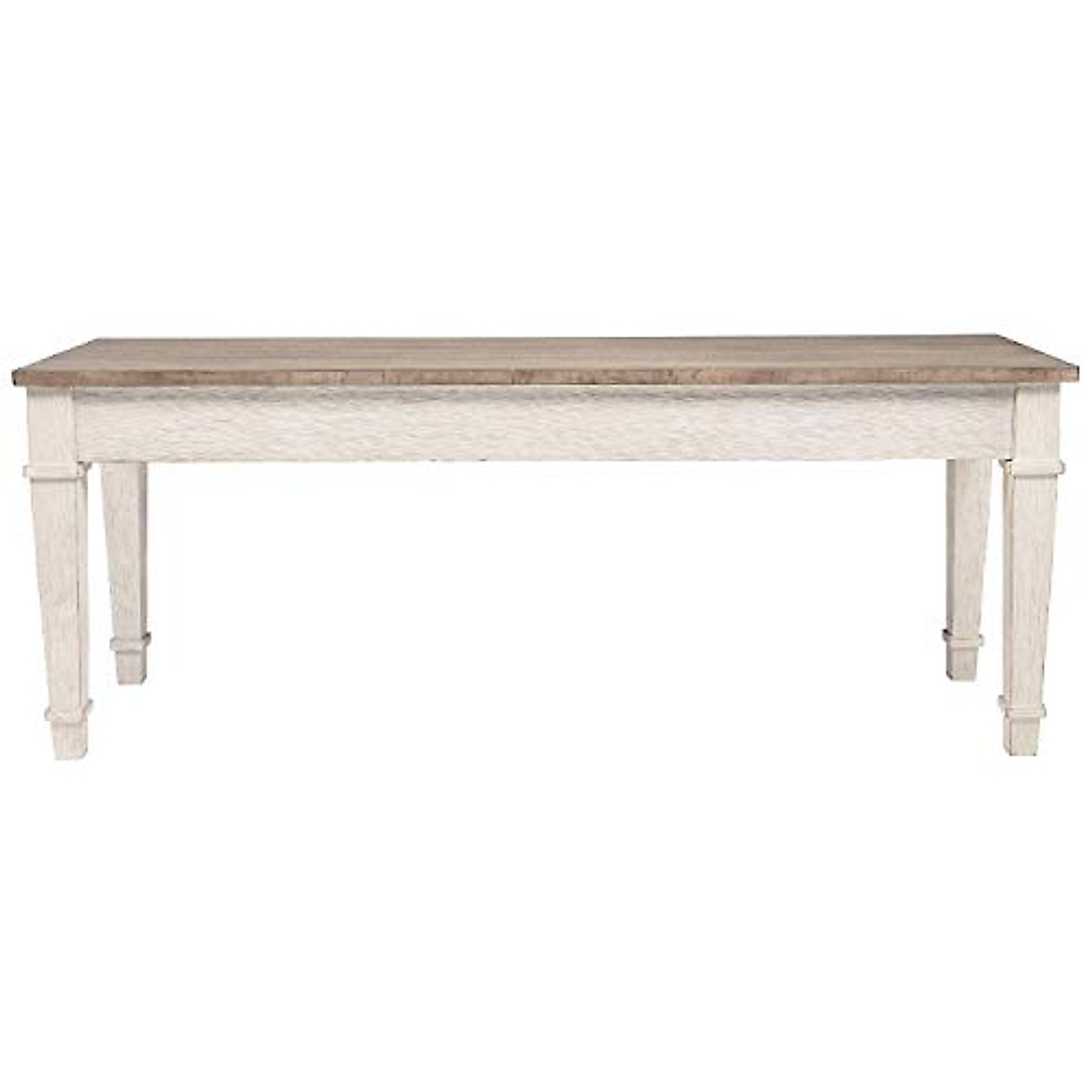Signature Design by Ashley Skempton Farmhouse Storage Bench, White & Light Brown