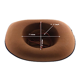 Children's Cowboy, Sheriff Theme Costume Dress Up Set For Boys and Girls - Cowboy Hat, Bandana and Gold Sheriff Badge (Brown)