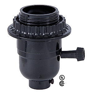 B&P Lamp Threaded Shell with Ring Phenolic Socket | Easy to Install Replacement Lamp Socket