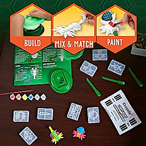 Crayola Glow in The Dark Clay Art Kit with Paints, Bug Molds, Gift for Kids, Ages 7, 8, 9, 10