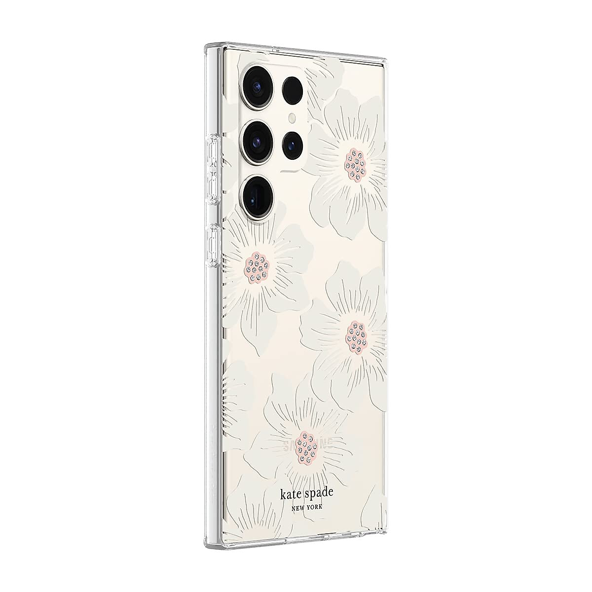 Kate Spade Protective Hardshell Case Hollyhock Floral | Compatible with Galaxy S23 Ultra
