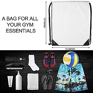 GoodtoU Drawstring Backpack Bulk, 20 Pcs Draw String Bags Cinch Bag Drawstring Gym Bag Sackpack Drawstring bags for Women Men, White