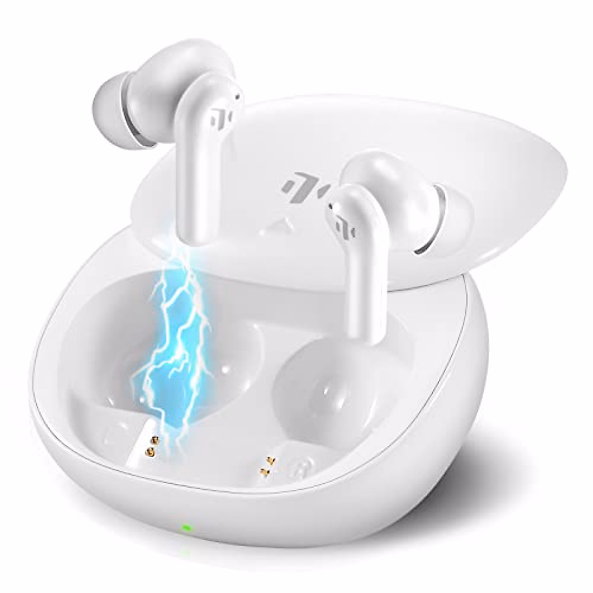 Omniklad ANC Wireless Earbuds, Bluetooth 5.1 Noise Cancelling Headphones Immersive Sound Quality, Clear Calls, Touch Control, Wireless Charging, Premium Deep Bass Headset with Sweat & Water Resistance