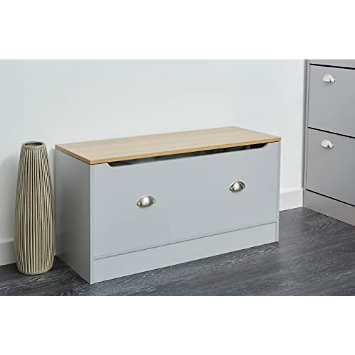 House and Homestyle Storage box in Grey & Oak