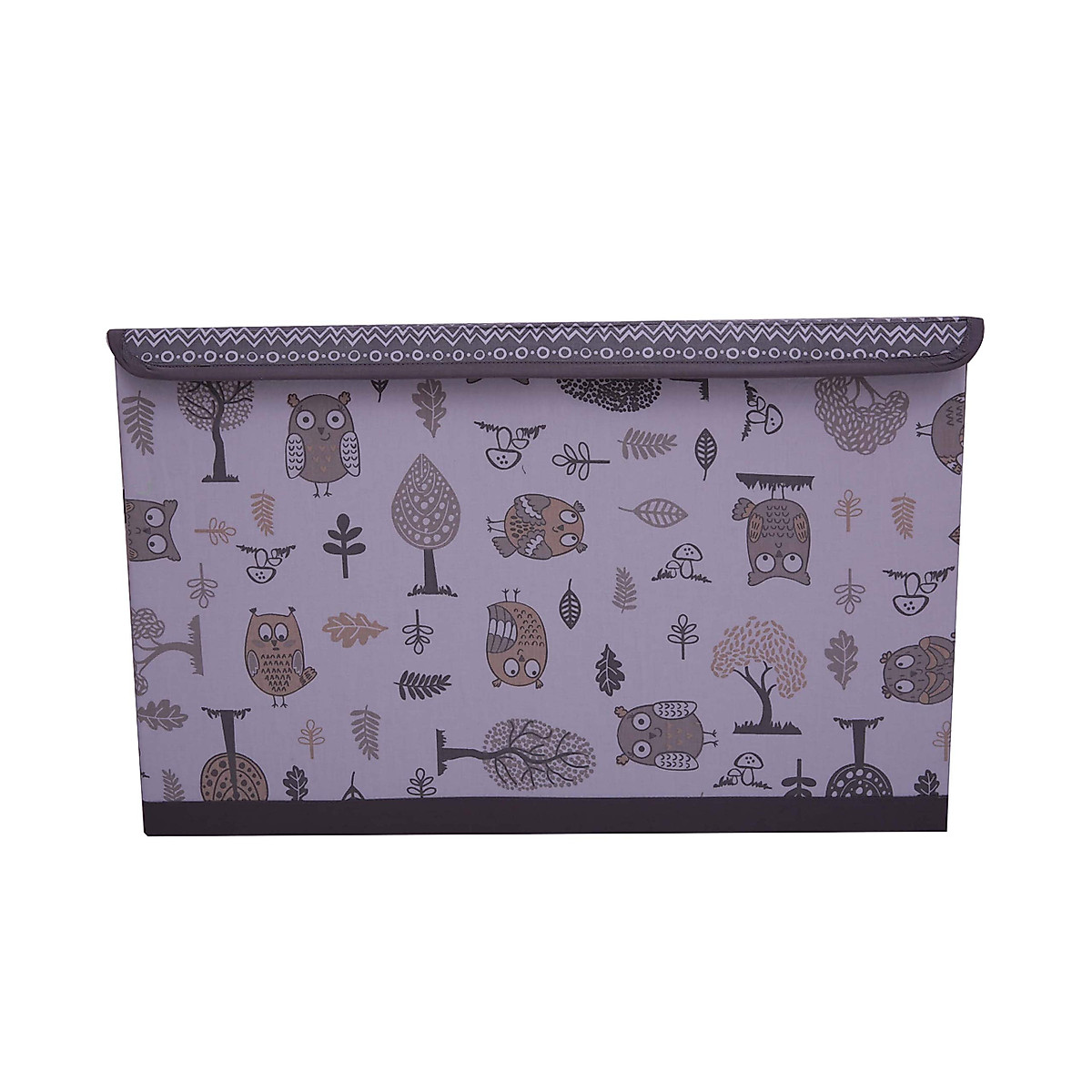 Bacati - Toy Chest Owls in the Woods Beige/Grey Neutral