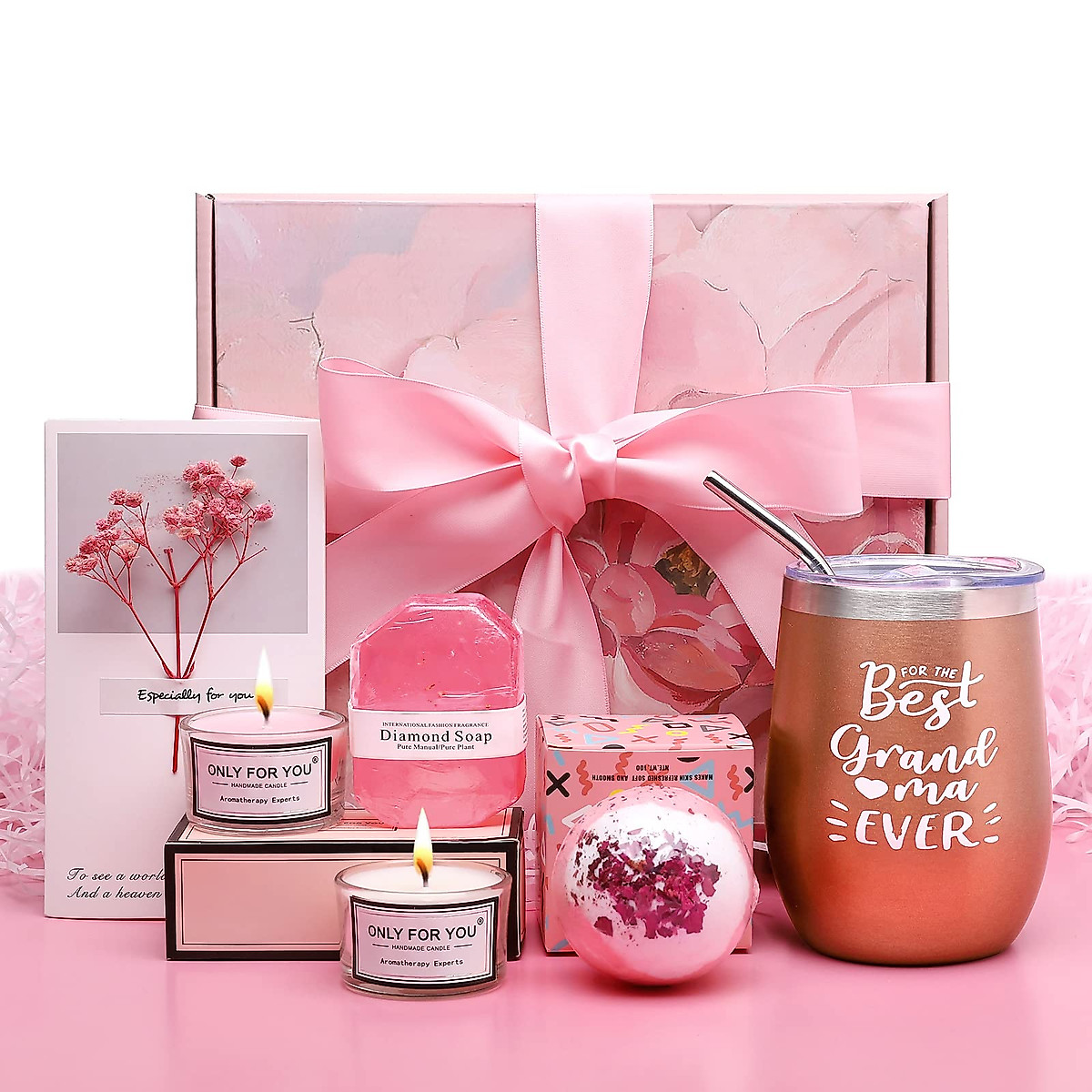 Grandma Gifts, Birthday Gifts for Women, Gifts for Grandma, Christmas Gift Basket for Women Mom, 60th, 70th, 80th Grandma Mothers Day Birthday Gift for Her, Grandparents Day Gift - Best Grandma Ever