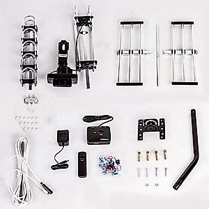 [Newest 2020] Five Star Outdoor Digital Amplified HDTV Antenna - up to 200 Mile Long Range,Directional 360 Degree Rotation,HD 4K 1080P FM Radio, Supports 5 TVs Plus Installation Kit and Mounting Pole