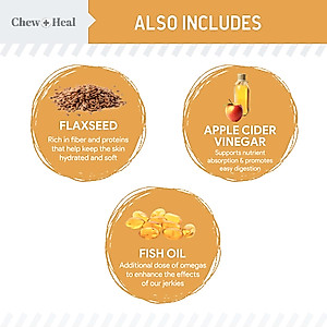 Chew + Heal Labs Omega Salmon Jerky Dog Treats - 12 oz of Soft Salmon Jerky for Skin and Coat - Made with Wild Alaskan Salmon, Flaxseed, Oat Flour, and More - Made in The USA