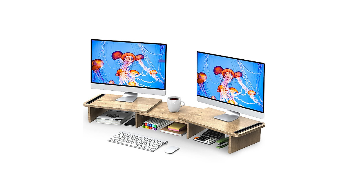 Zimilar Adjustable Monitor Stand Risers - Set of 2