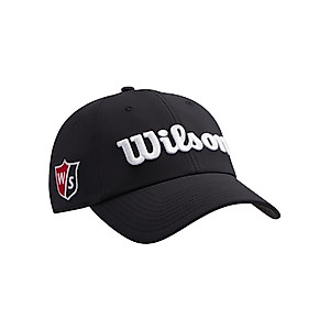 Wilson Men's Pro Tour Hat - One Size, Black/White