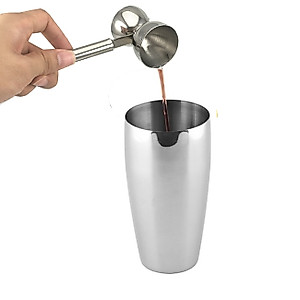 Double Jigger Stainless Steel Cocktail Measuring Cup with Handle
