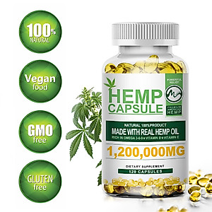 Hemp Oil Capsules - 120 Veggie Softgels