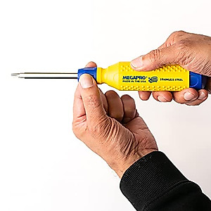 Megapro - 151SS-CS MegaPro 151SS 15-In-1 Stainless Steel Driver in Yellow/Blue yellow/blue