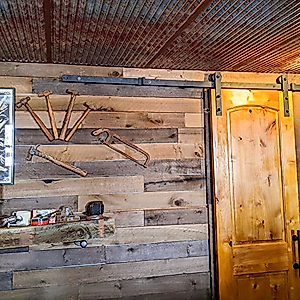 From Plain To Beautiful In Hours 261 Ridged Metal PVC 2' x 4' Lay-in Ceiling Tile (Covers / 8 sq.ft), Old Tin Roof, 1 Piece