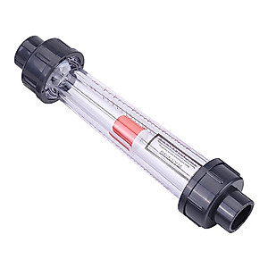 Akozon Rotameter Water Flow Meter Plastic Tube Type 25-250L/H Instantaneous Liquid Water Flow Meter Tube Flowmeter DN15 for Fertilizer l Fiber