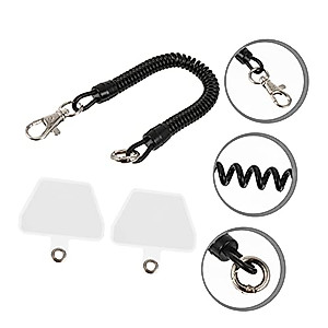 WOONEKY Mobile Hiking Stretch Fall Elastic Mount Patch Band Fishing Strap All Climbing Crossbody Coiled System Armband Smartphones Stretchy Phone Universal Transparent Straps Camera