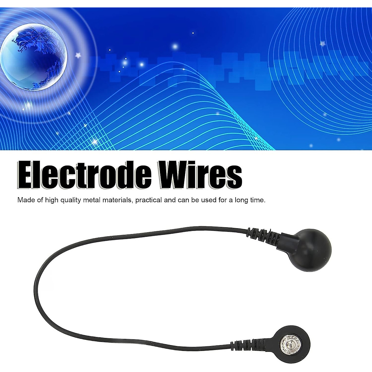 3.5mm Tens leadss Wires, Tens leadss Electrode Wires Tens Replacement Electrode Wires Leads Tens Cables Standard Connection Snap Cable for Digital Device for Electrode Leads Massager Machine