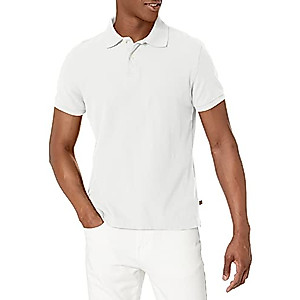 Lee mens Classic Polo Shirt, White, Medium US