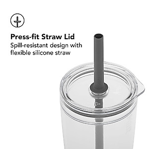 MiiR Everywhere Straw Tumbler 16oz - Durable Double Wall Tumbler with Lid and Straw, Lightweight, Shatter-Resistant, Perfect for On-the-Go Sipping