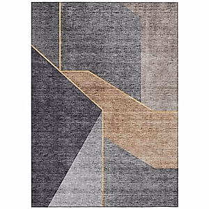 Addison Rugs Chantille ACN648 Charcoal 5' x 7'6" Indoor Outdoor Area Rug, Easy Clean, Machine Washable, Non Shedding, Bedroom, Living Room, Dining Room, Kitchen, Patio Rug