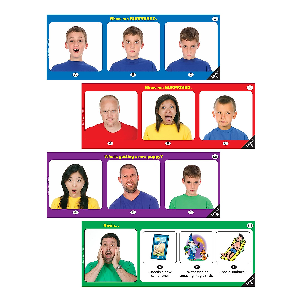 Super Duper Publications | Emotions Skill Strips® Photo Flash Cards | Educational Learning Resource for Children