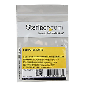 StarTech.com 6-32 Brass Motherboard Standoffs for ATX Computer Case - 15 Pack (STANDOFF632)