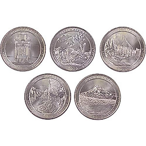 2010 P National Park Quarter 5 Coin Set Uncirculated Mint State 25c Collectible
