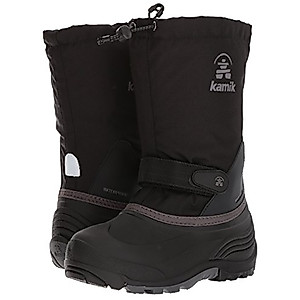 Kamik Girl's Waterbug5 Snow Boot, Black/Charcoal, 2 Medium US Little Kid