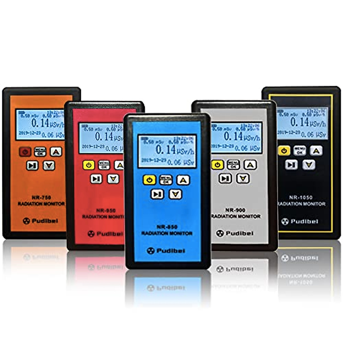 GZHaiTuoSi Nuclear Radiation Detector, NR-750 Household Radioactive Tester, Beta Gamma X-ray Tester,Geiger Counter Radiation Detector,LCD Display with Sound Vibrations Light Triple Alarm Gamma Scout