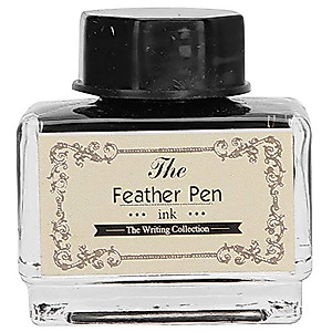 Tyenaza Quill Pen and Ink Set, Feather Pen Ink Set, Feather Calligraphy Pen Set, Valentine’s Day Gift for Writing Lovers Birthday Gift, Holiday Ideal Gift