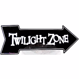 ELEtina Novelty Vintage Twilight Zone Left Lookin for Wall Decoration Retro Arrow Plaque Aluminum Metal tin Sign 5x17 INCH