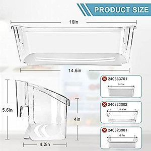 242126602 Refrigerator Door Bin Replacement Part for Elec.trolux and Frigi.daire Refrigerator Door Shelf 4547407 AP6278233 PS12364199 EAP12364199 (2 Pack)
