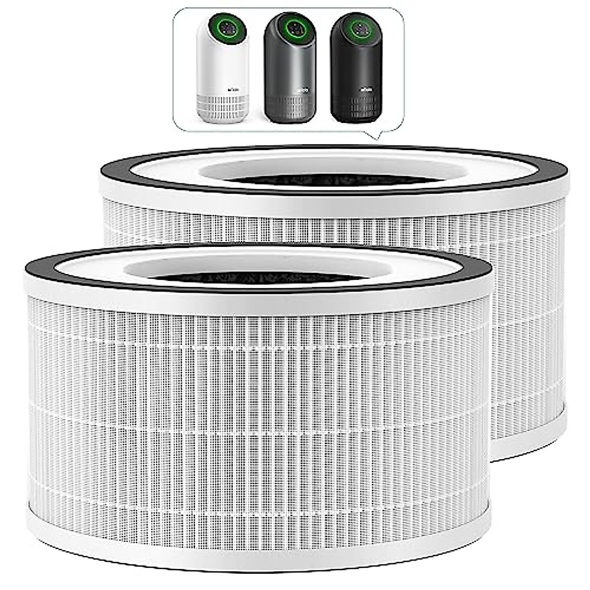 Afloia HEPA Air Purifiers for Home Large Room Up to 880 Ft², H13 True HEPA Filter Air Cleaner for Home with 2 Pack Air Filter