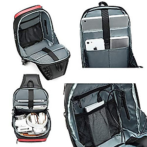 Mens Sling Bag Chest Pack Bag Shoulder Crossbody Backpack Waterproof Small Travel Hiking Multipurpose Daypack with USB Charging Port