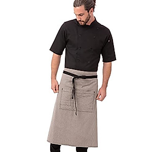 Chef Works Unisex Portland Bistro Apron, Black, One Size