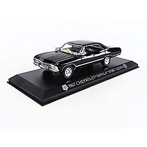 1967 Chevy Impala Sport Sedan Tuxedo Black 1/43 Diecast Model Car by Greenlight 86443