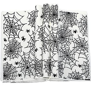 150 Pcs Halloween Themed Wax Paper Sheet Food Sandwich Wrapping Paper Waterproof Oil Proof Deli Paper Sheets Deli Sheets Food Picnic Paper Liners Wrapping Tissue for Kitchen Food Supply (Black Spider)