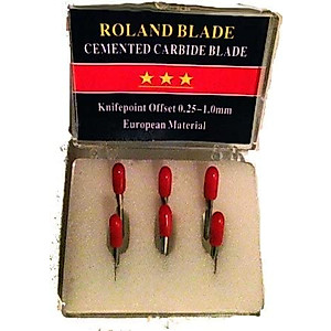 6-Pack 45 Degree Standard Angle Sign Making Vinyl Sign Plotter Knife Blade Replacement cemented Carbide Set Compatible with Roland Refine US Cutter Bridge MH
