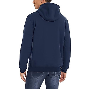 MAGCOMSEN Mens Sweatshirts Fleece Sweatshirts for Men Athletic Hoodies Mens Hoodies Fashion Hoodies for Men Pullover Hoodies for Men Casual Hoodie Navy