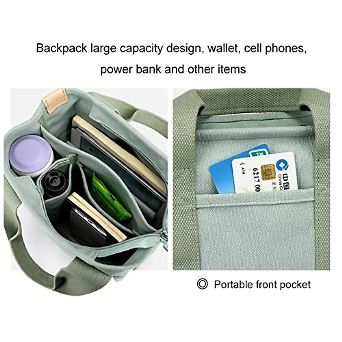 2023 New Women Canvas Tote Purse Shoulder Crossbody Bag Large Capacity Handbag Multi-Pocket Vintage Tote Bags for Travel Work